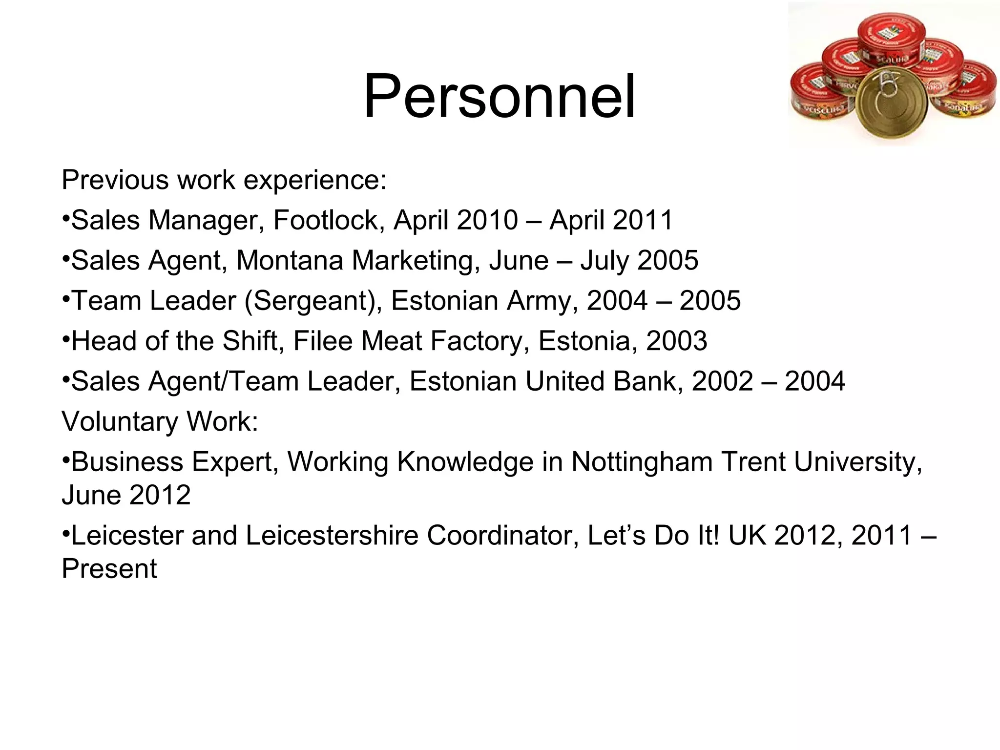 MP CANNED FOOD Business Plan presentation | PPT