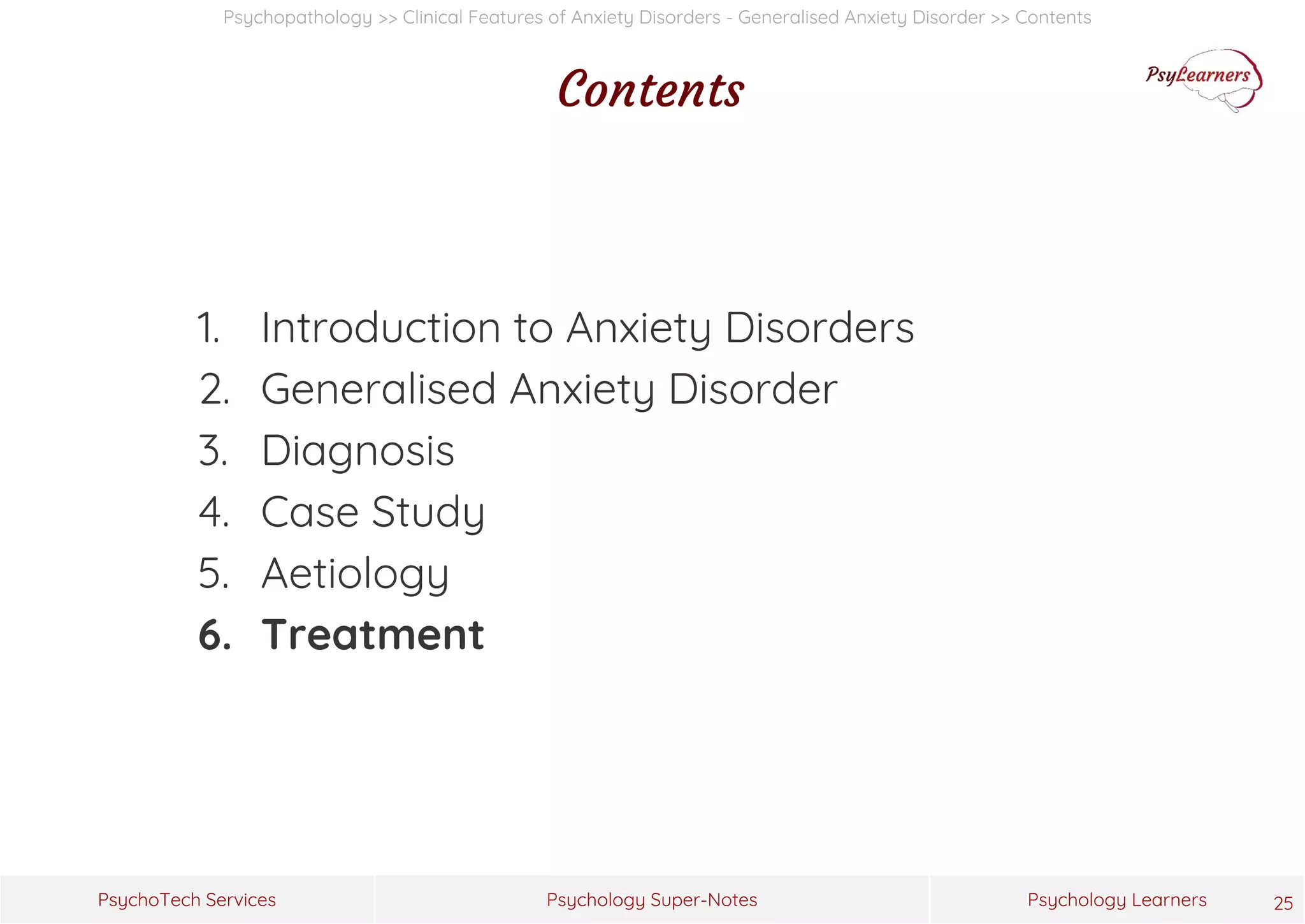 Mental Disorders Generalised Anxiety Disorder Ppt
