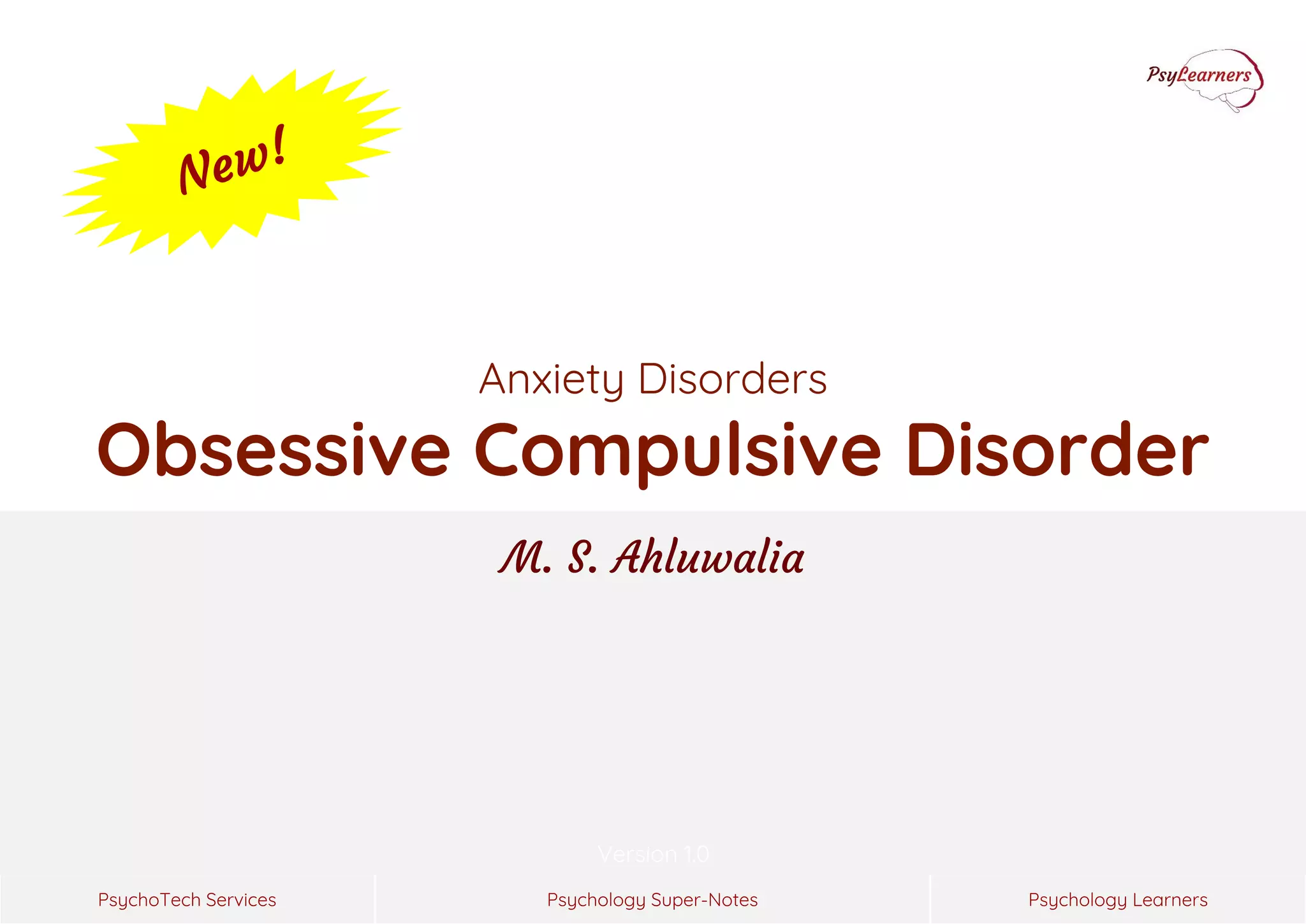Mental Disorders >> Obsessive Compulsive Disorder | PPT