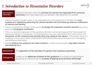 Anxiety Disorders >> Dissociative Disorders | PPT