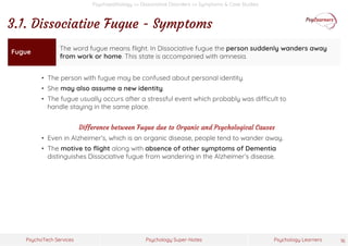 Anxiety Disorders >> Dissociative Disorders | PPT