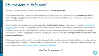 IGNOU Exam Paper Pattern >> MAPC >> MPCE012 - Psychodiagnostics | PPT