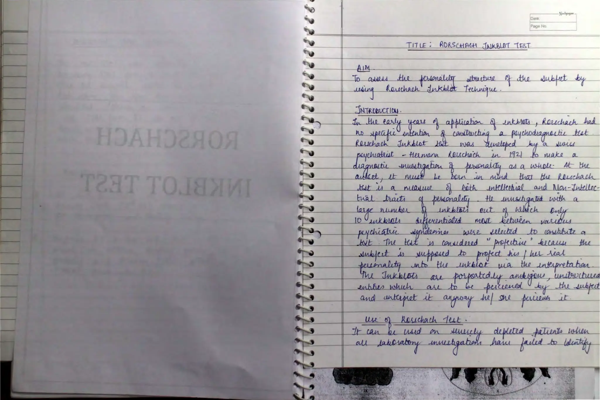 IGNOU Sample Practical File for MPCE014 Clinical Psychology GW | PDF