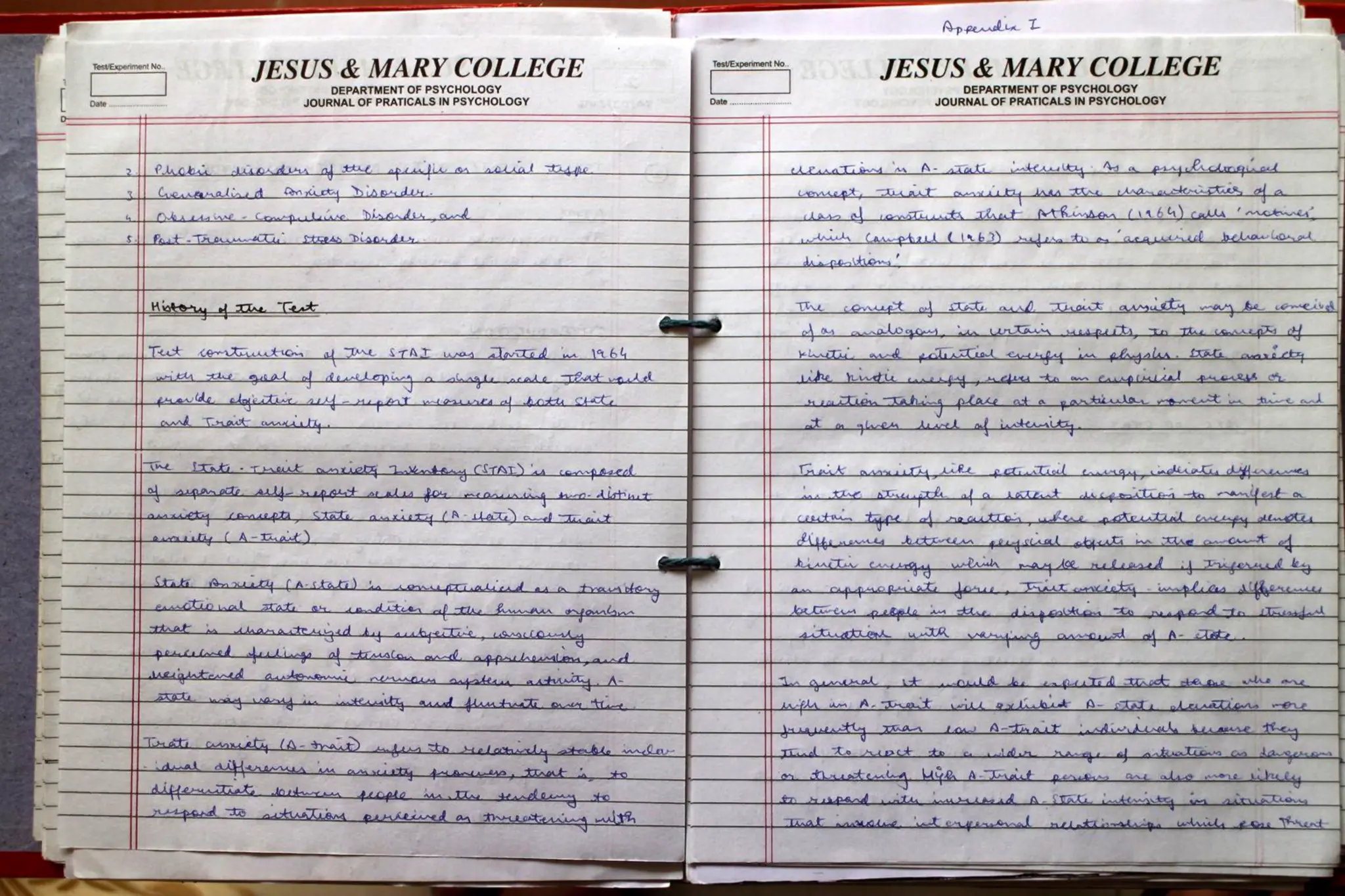 IGNOU Sample Practical File for MPCE014 Clinical Psychology MS | PDF