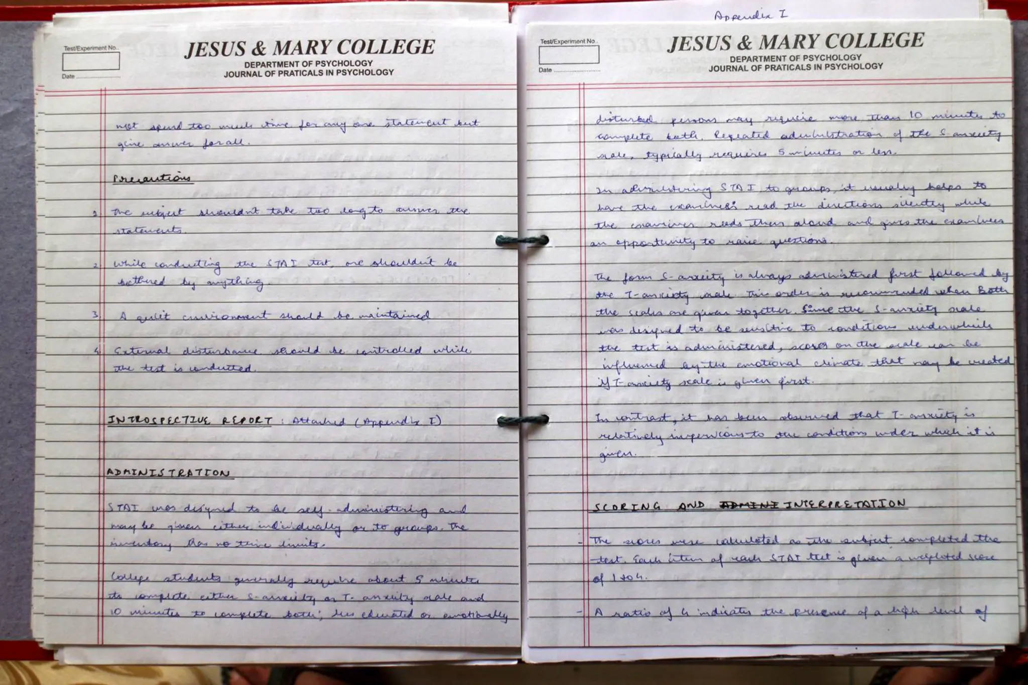 IGNOU Sample Practical File for MPCE014 Clinical Psychology MS | PDF