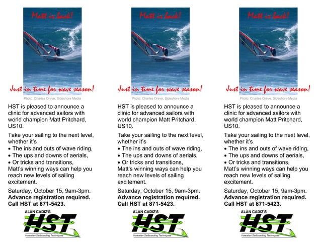 MP Clinic Oct05 Flyer | PPT