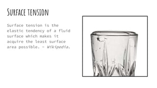 Water surface tension | PPT