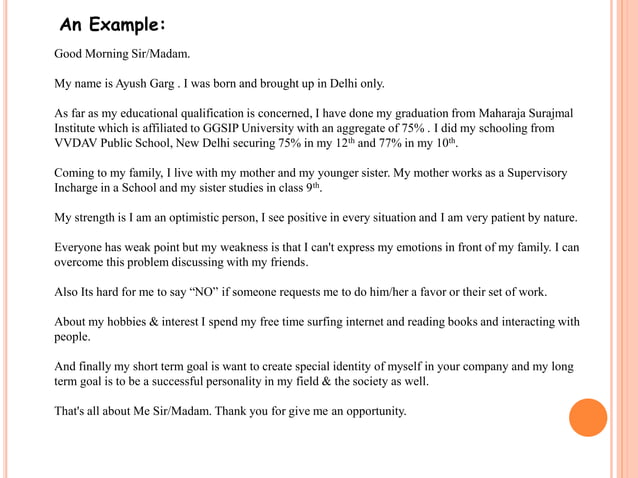 Self introduction and peer group | PPT | Free Download