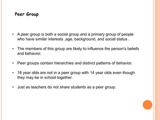 Self introduction and peer group | PPTX