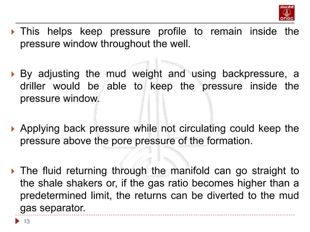 MANAGED PRESSURE DRILLING PRESENTATION | PPTX