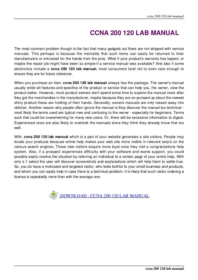 Packet tracer labs for ccna 200-120 - warestart