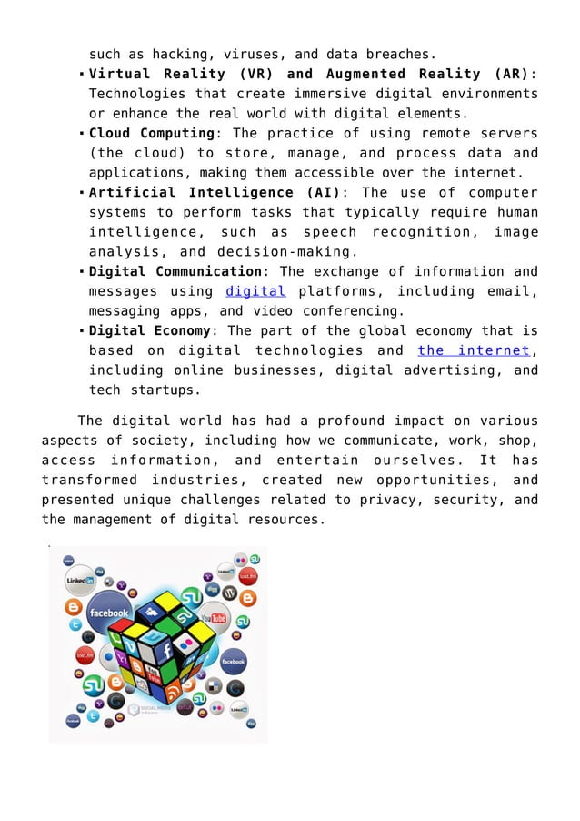 digital world | PDF | Internet | Computing