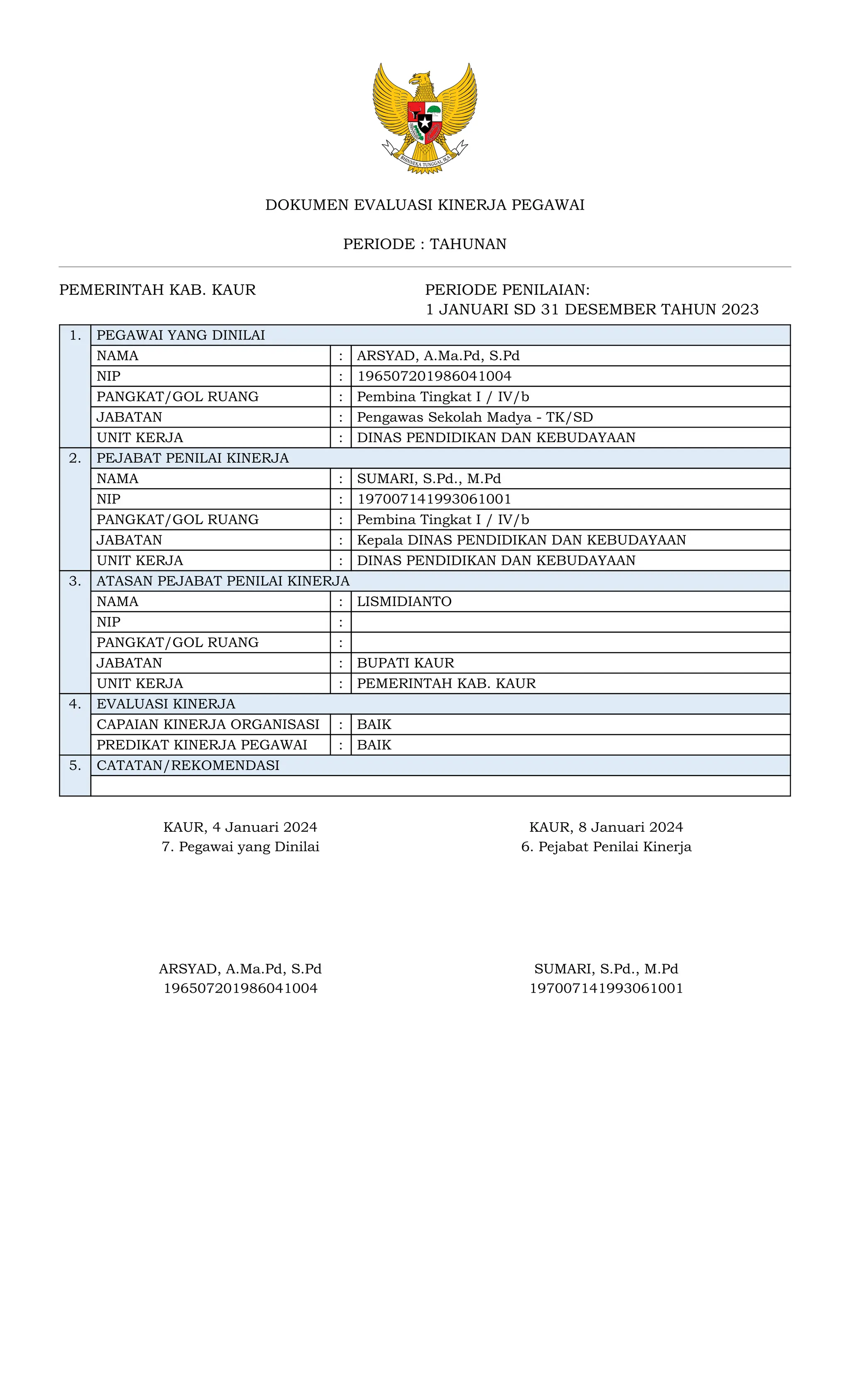 Contoh Pembuatan SKP Guru pada Ekinerja BKN | PDF