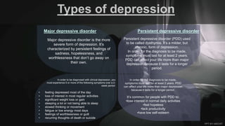 DEPRESSION AND ITS TYPES | PPTX