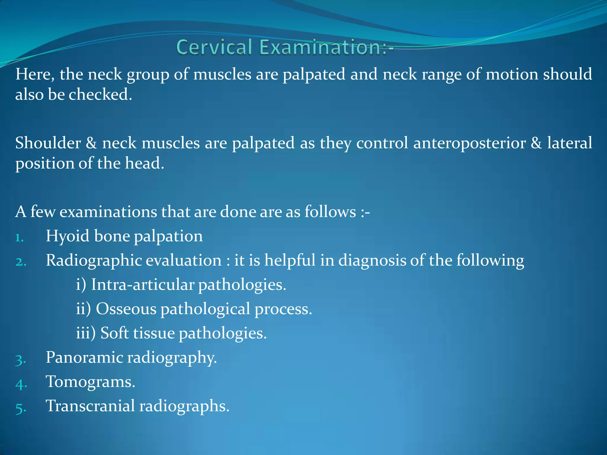 Myofacial pain dysfunction syndrome | PPTX