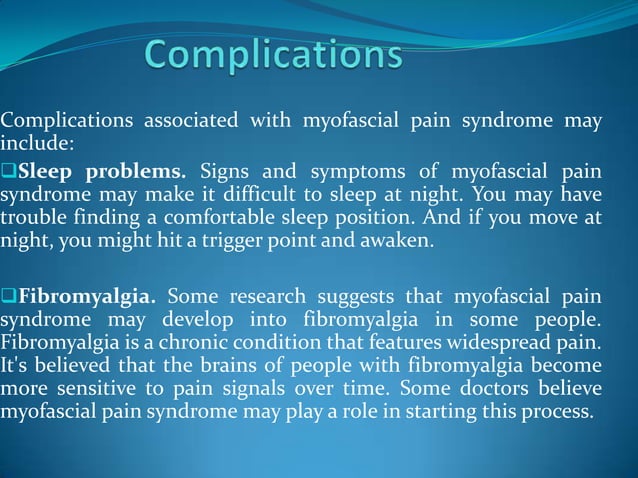 Myofacial pain dysfunction syndrome | PPTX | Dental Health | Diseases ...