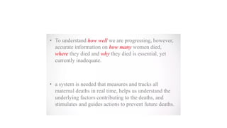 MPDSR.pptx Maternal and Perinatal Death Surveillance and Response | PPTX