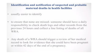 MPDSR.pptx Maternal and Perinatal Death Surveillance and Response | PPTX