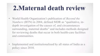 MPDSR.pptx Maternal and Perinatal Death Surveillance and Response | PPTX
