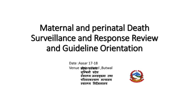 MPDSR review PPT.pptx | Pregnancy | Reproductive Health