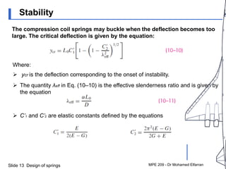 Mpe 209 lec 11 springs | PDF