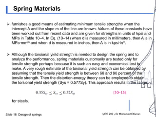 Mpe 209 lec 11 springs | PDF