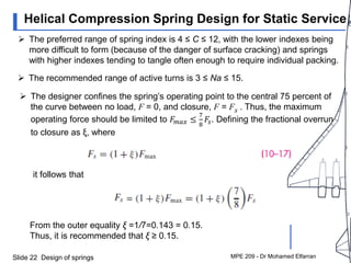 Mpe 209 lec 11 springs | PDF