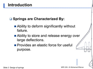 Mpe 209 lec 11 springs | PDF
