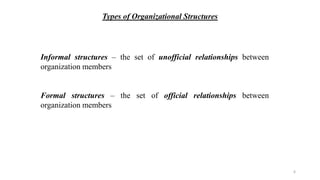 MPE 505 Organizatonal Structure.pdf document | PPT