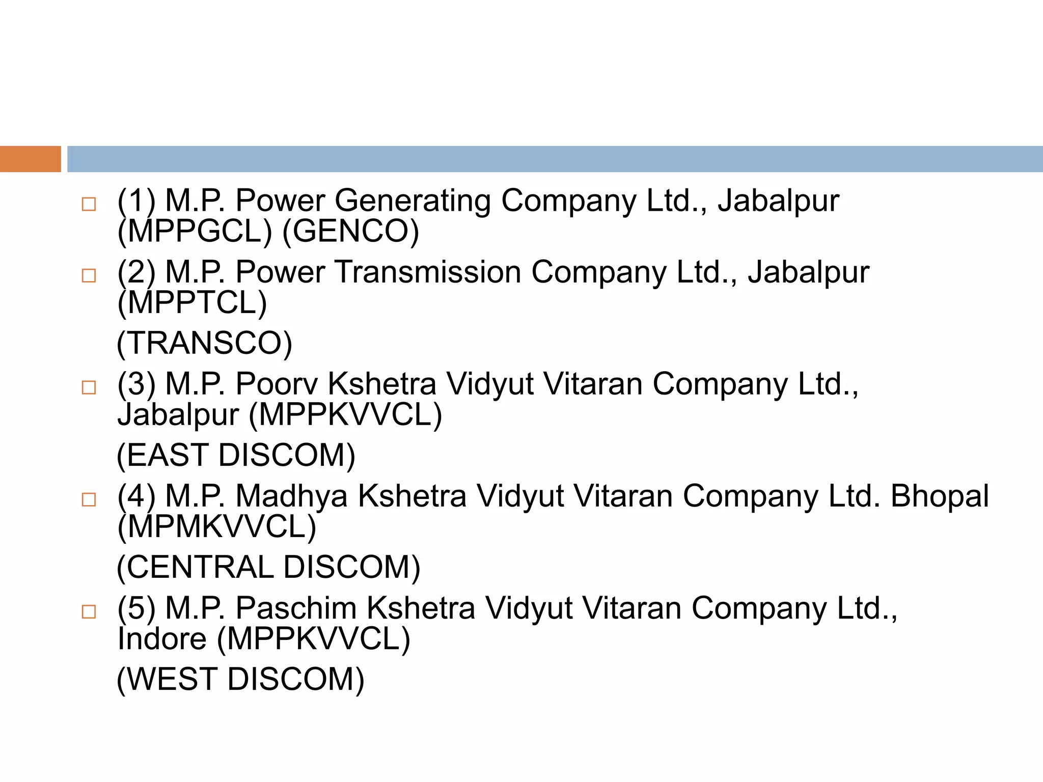 MPEB, MPPKVVCL Indore 15 days Training Seminar | PPTX