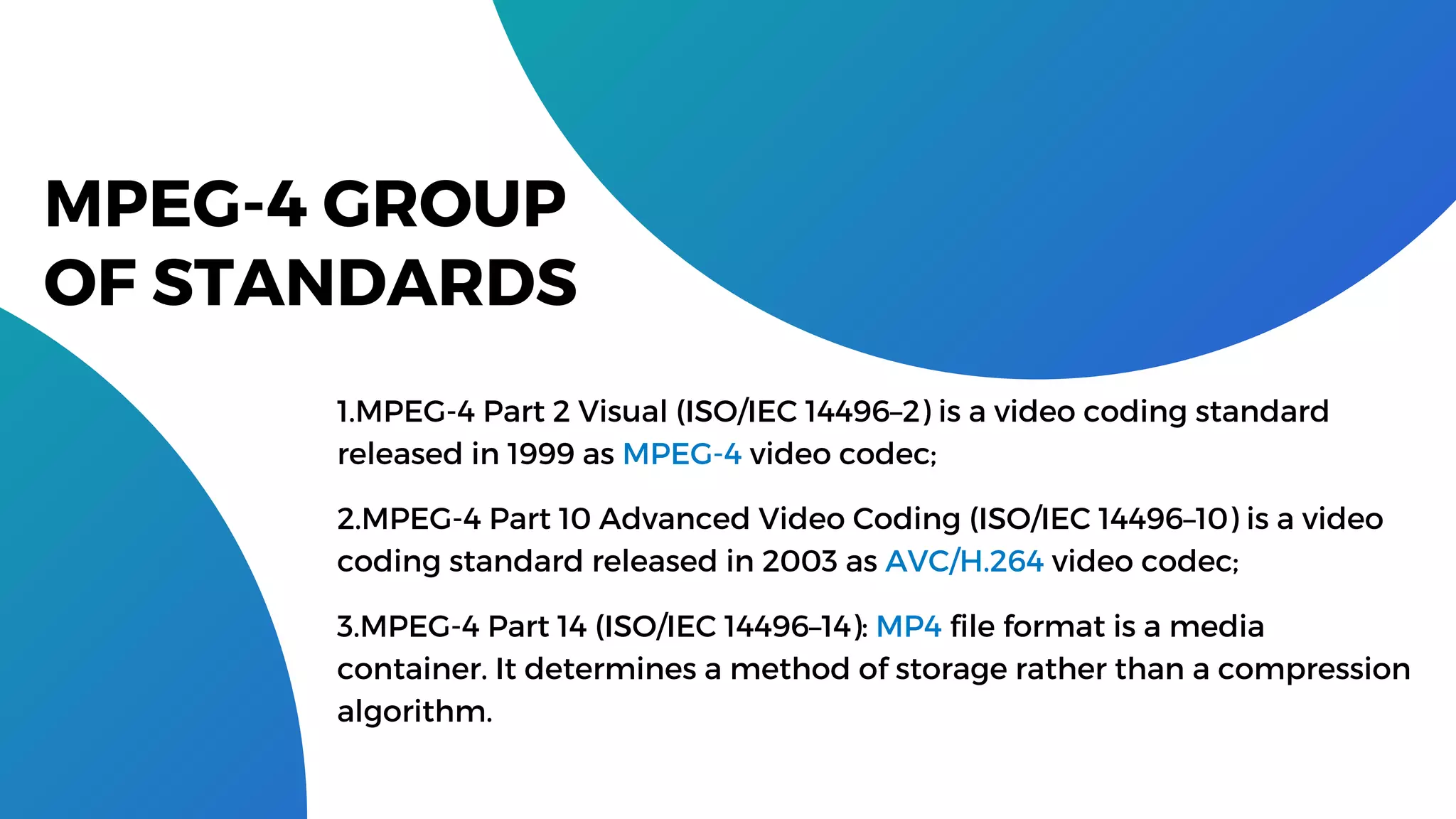 MPEG-4 VS AVC/H.264 VS MP4. What is the difference? | PDF
