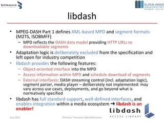 MPEG-DASH Conformance and Reference Software | PPT
