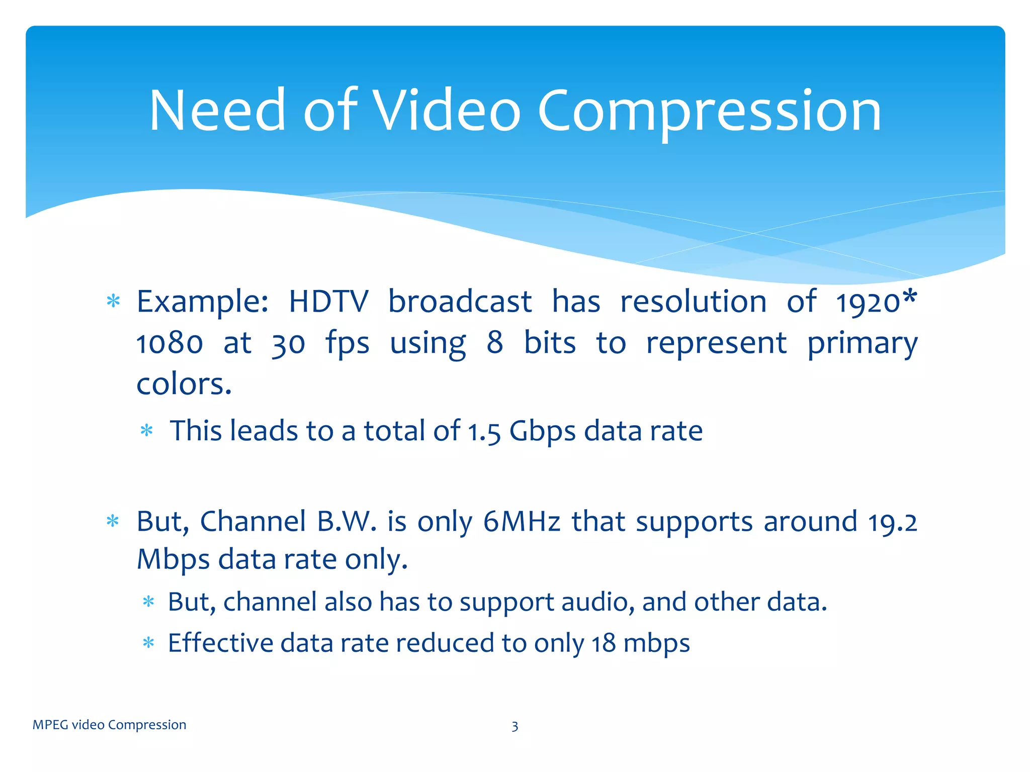 MPEG video compression standard | PPTX