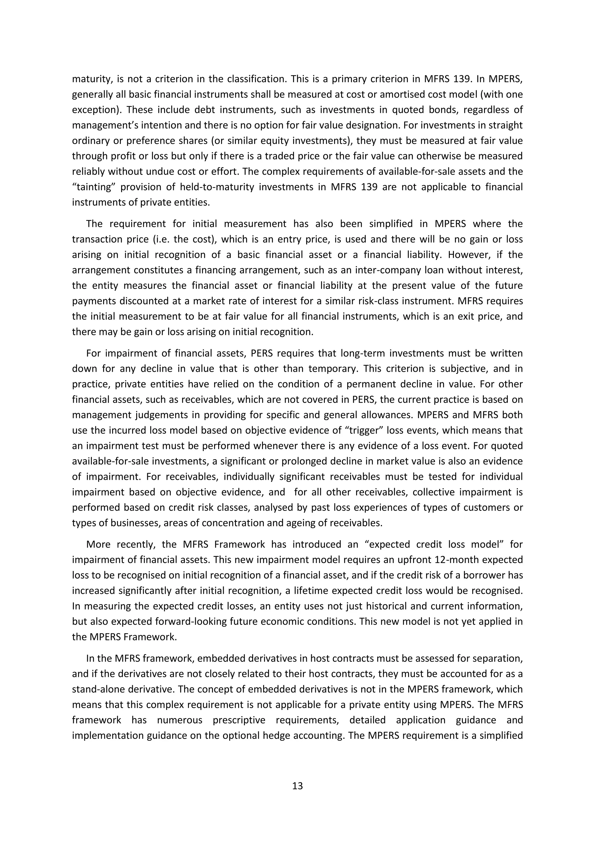 Mpers article a comparative analysis of pers mpers and mfrs frameworks ...