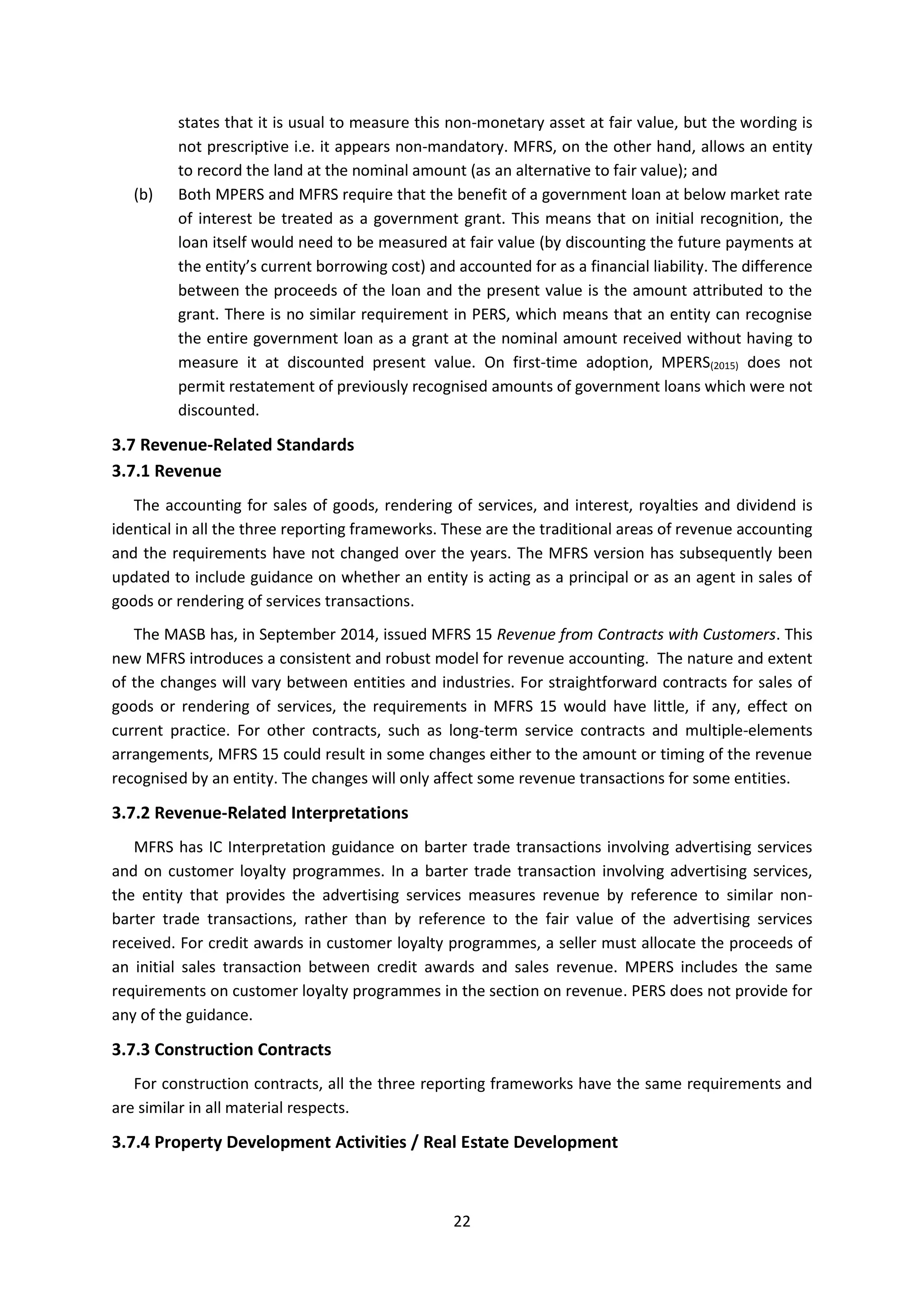 Mpers article a comparative analysis of pers mpers and mfrs frameworks ...