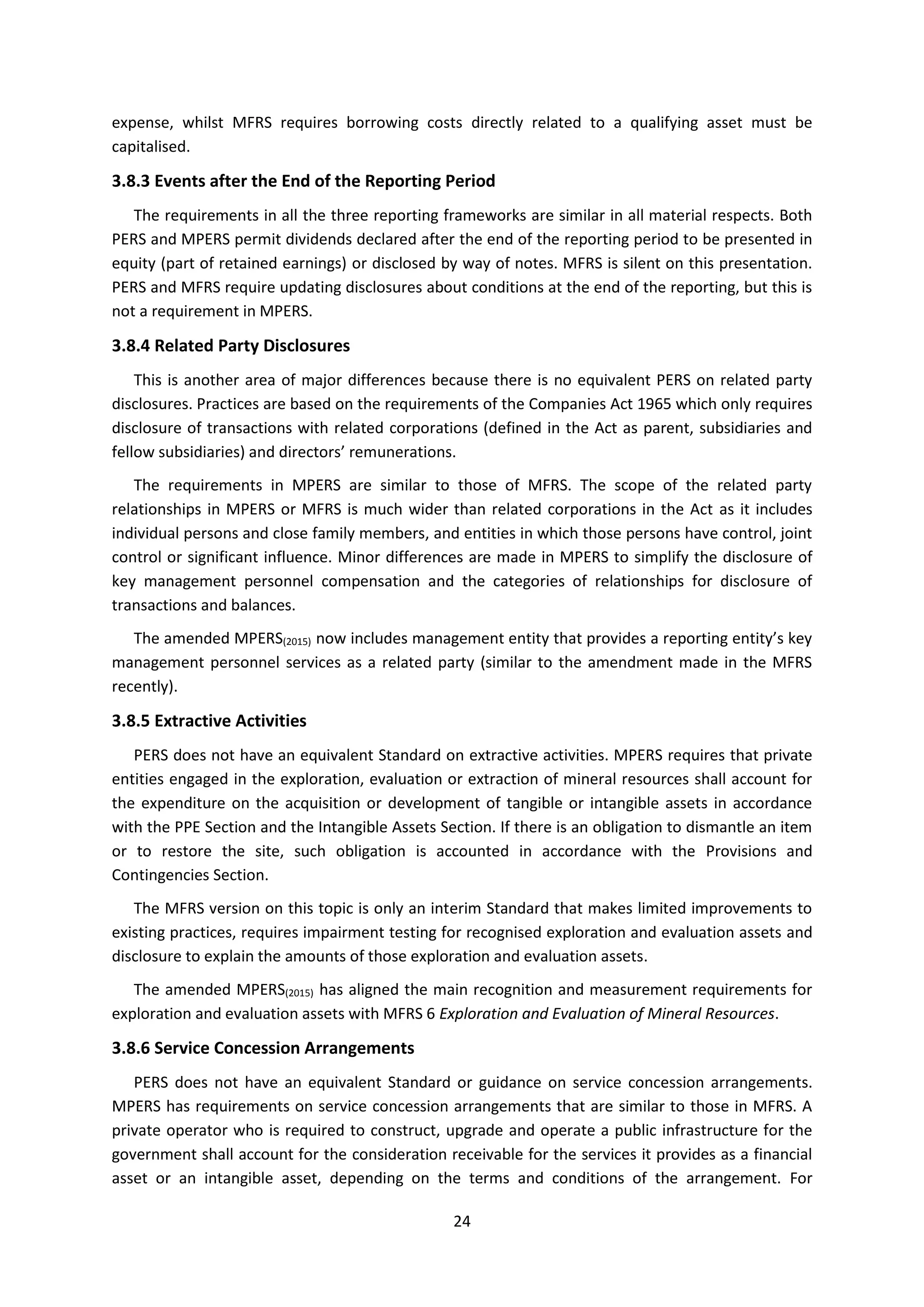 Mpers article a comparative analysis of pers mpers and mfrs frameworks ...