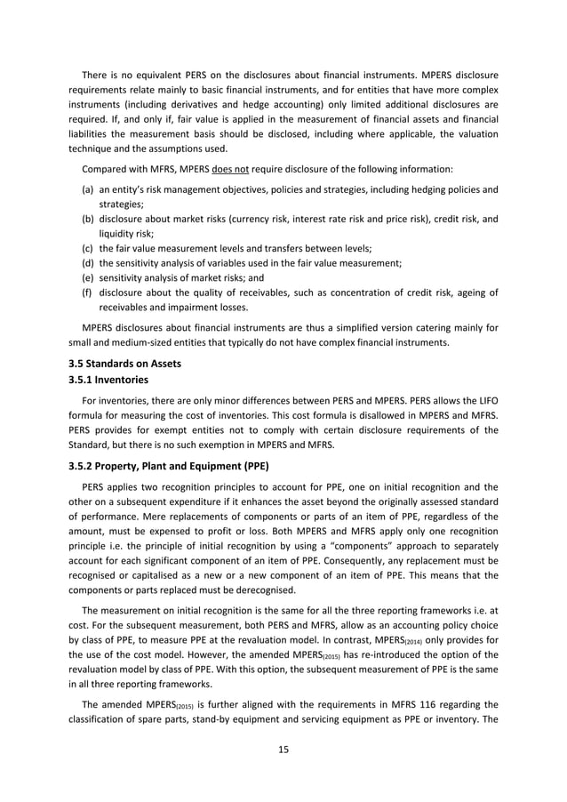 Mpers article a comparative analysis of pers mpers and mfrs frameworks ...