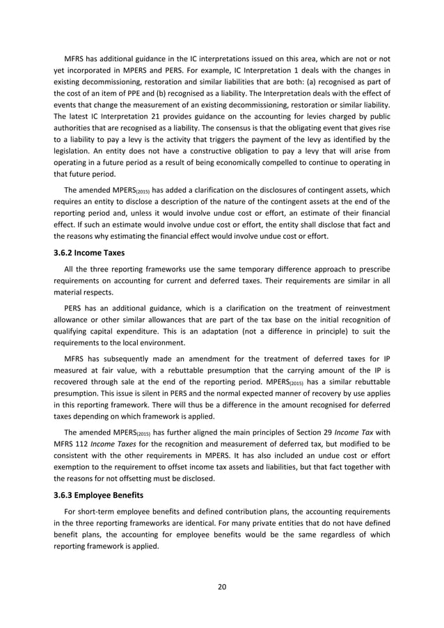 Mpers article a comparative analysis of pers mpers and mfrs frameworks ...