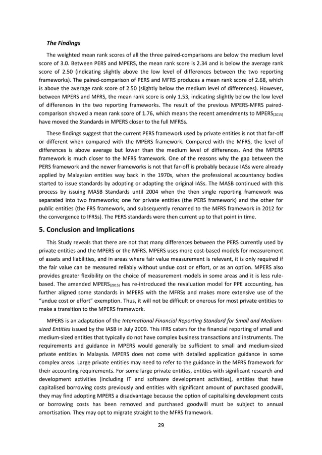 Mpers article a comparative analysis of pers mpers and mfrs frameworks ...