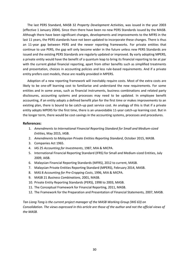 Mpers article a comparative analysis of pers mpers and mfrs frameworks ...