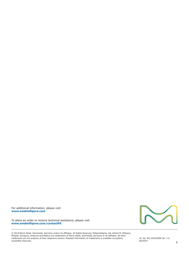 Millipak® Final Fill Filters | PDF | Physics | Science