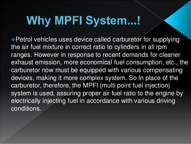 Multi Point Fuel Injection System