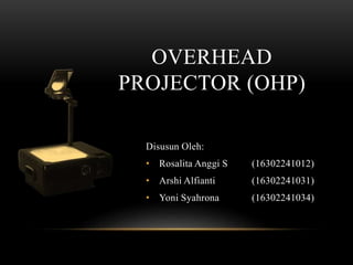 Mpfi k6 overhead projector (ohp) | PPT