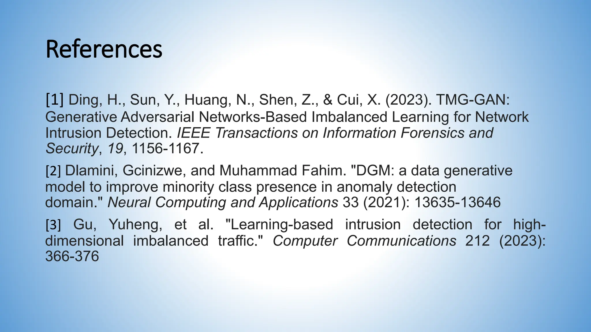 Intrusion detection using generative minority oversampling | PPT