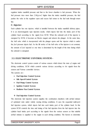 Mpfi system | DOCX