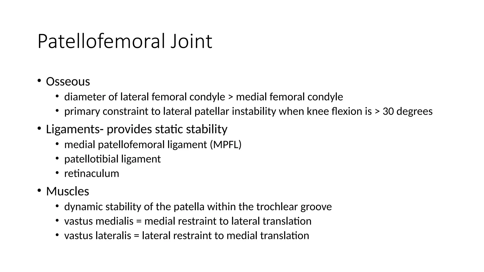 Medial patellofemoral ligament injuries and management | PPTX