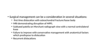 Medial patellofemoral ligament injuries and management | PPT