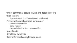 Medial patellofemoral ligament injuries and management | PPT