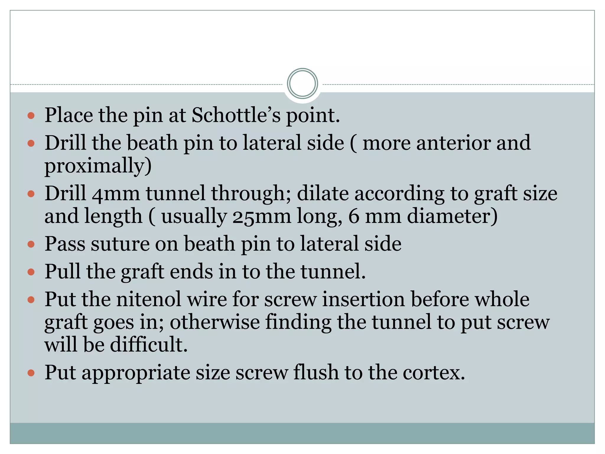 Medial Patellofemoral Ligament (MPFL) reconstruction 2014 | PPTX