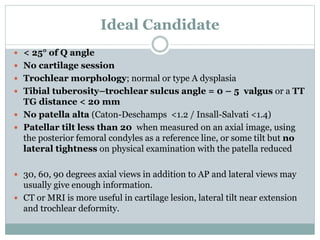 Medial Patellofemoral Ligament (MPFL) reconstruction 2014 | PPTX
